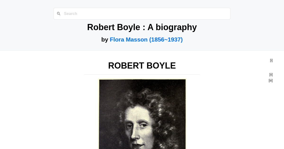 Robert Boyle : A biography