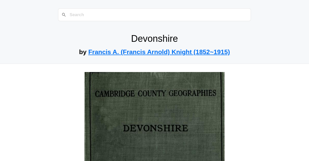 Devonshire by Francis A. (Francis Arnold) Knight (1852~1915)