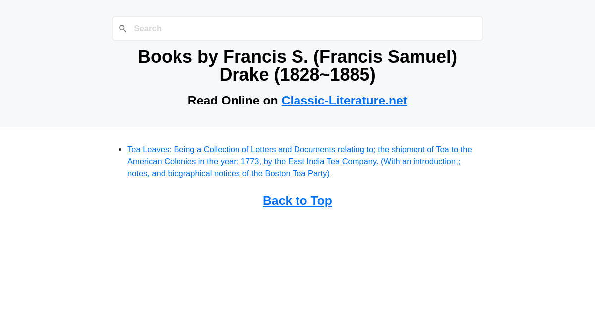 Books by Francis S. (Francis Samuel) Drake (1828~1885) - Read Online on ...