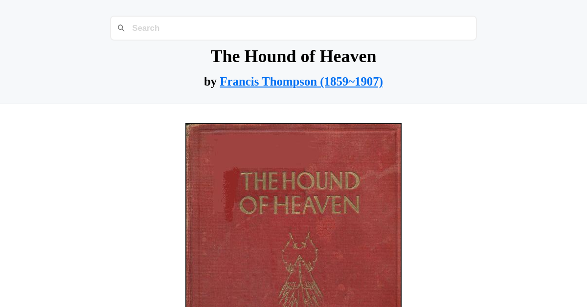 The Hound of Heaven