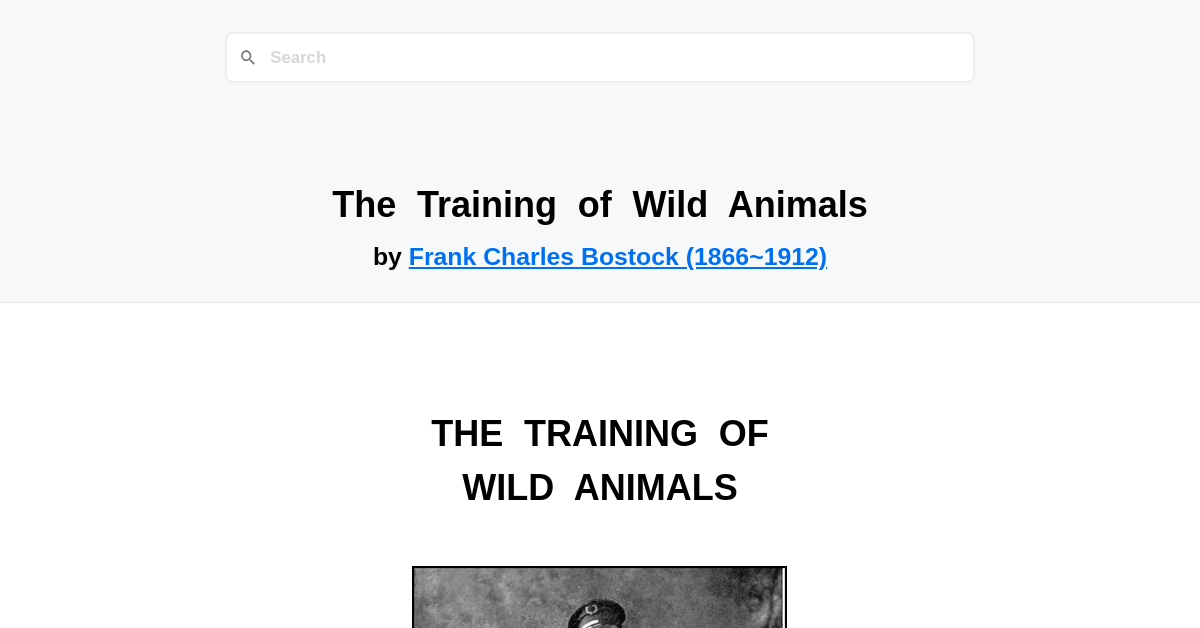 The Training of Wild Animals by Frank Charles Bostock (1866~1912)