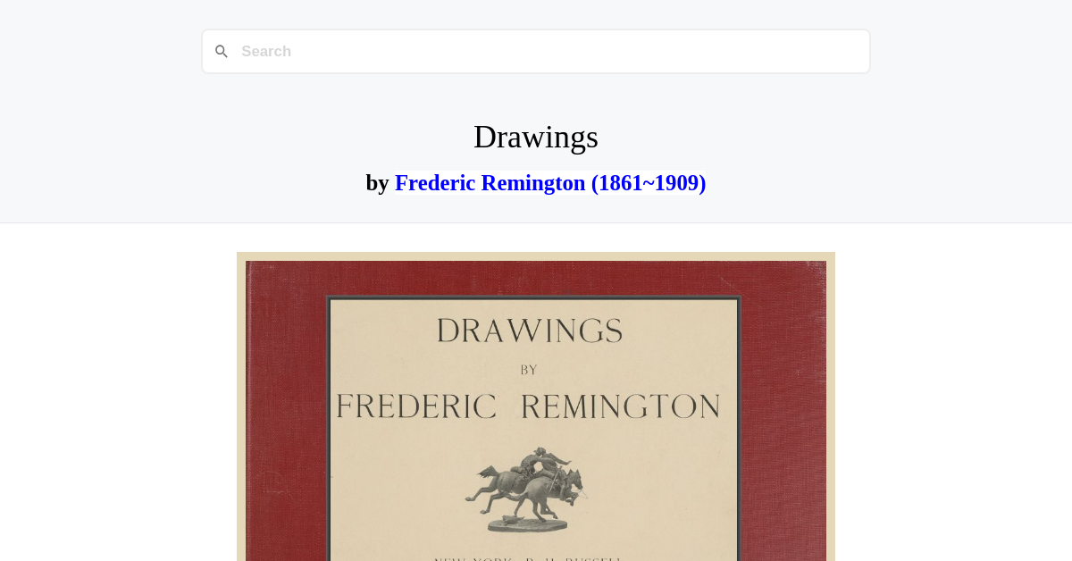 Drawings by Frederic Remington (1861~1909)