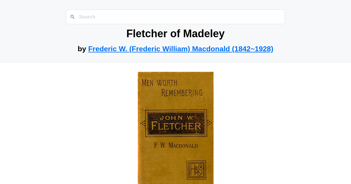 Fletcher of Madeley by Frederic W. (Frederic William) Macdonald (1842~1928)