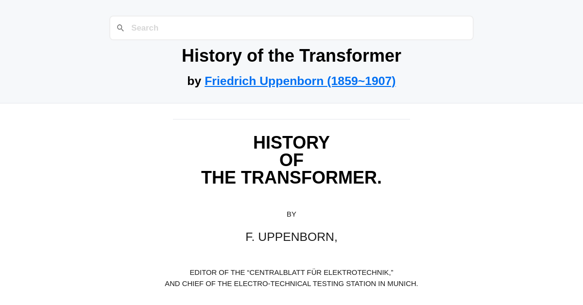 History of the Transformer
