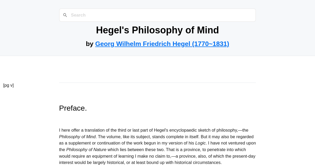 Hegel's Philosophy of Mind by Georg Wilhelm Friedrich Hegel (1770~1831)