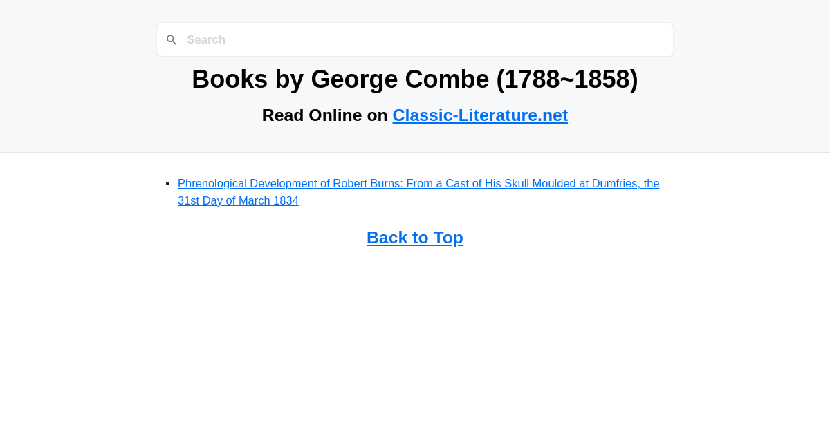 Books by George Combe (1788-1858)