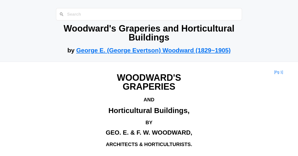 Woodward's Graperies and Horticultural Buildings by George E. (George ...