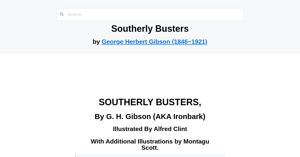 Southerly Busters by George Herbert Gibson (1846~1921)