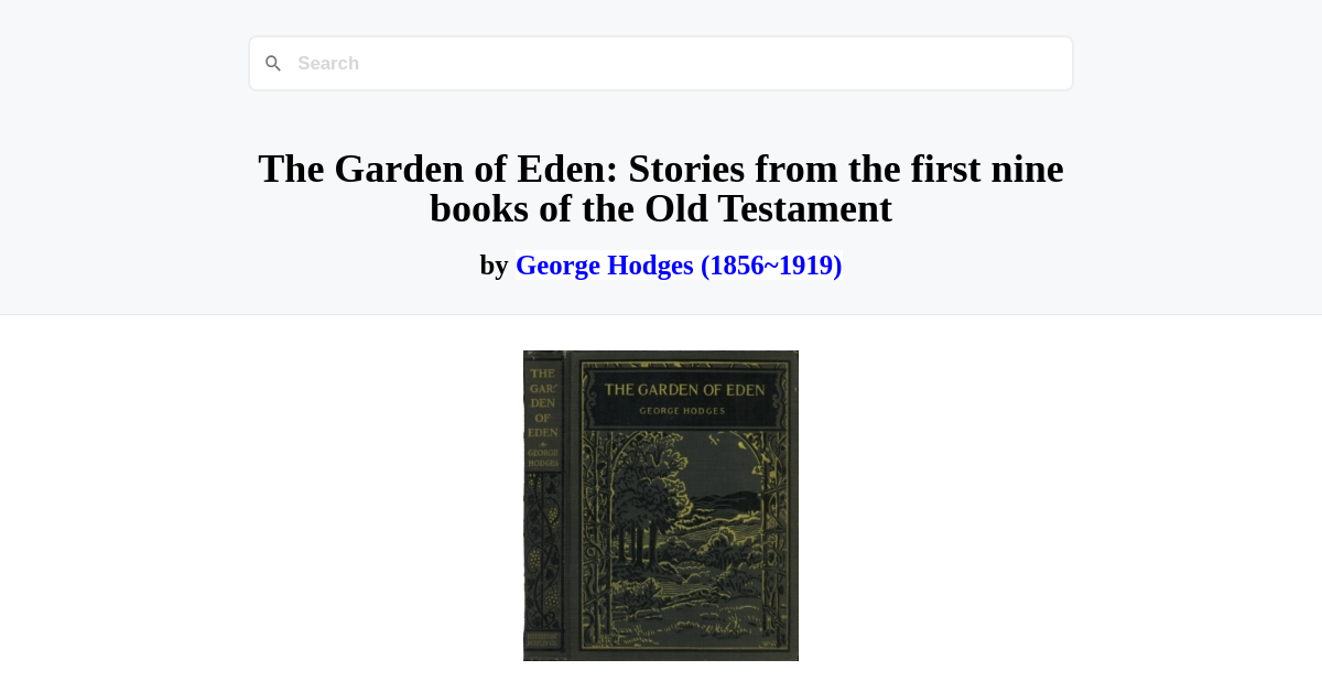 The Garden of Eden: Stories from the first nine books of the Old ...
