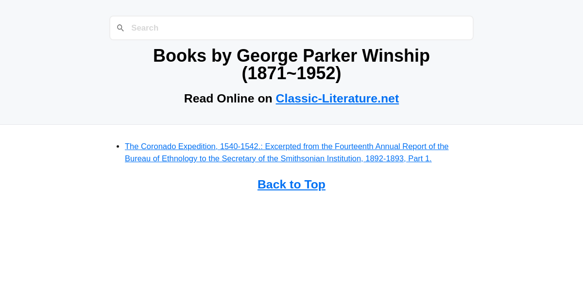 Books by George Parker Winship (1871~1952) - Read Online on Classic ...