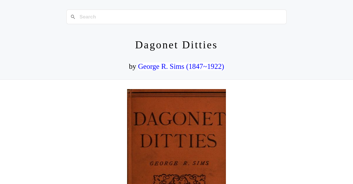 Dagonet Ditties by George R. Sims (1847~1922)