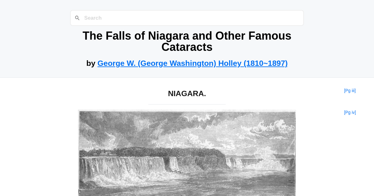 The Falls of Niagara and Other Famous Cataracts by George W. (George ...