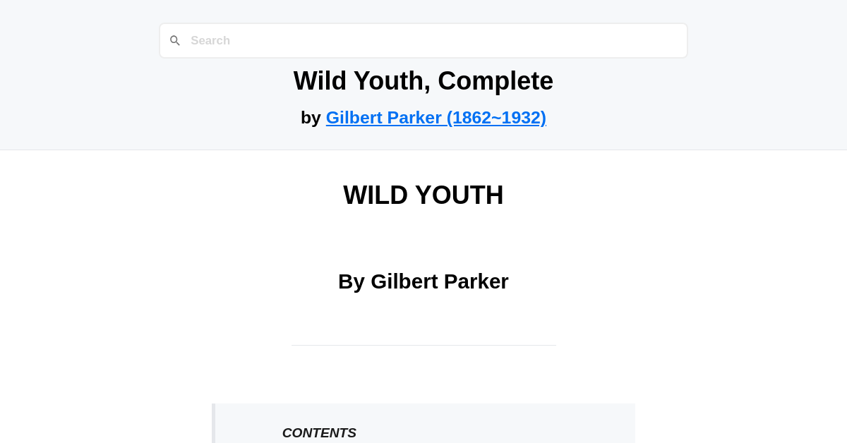 Wild Youth, Complete