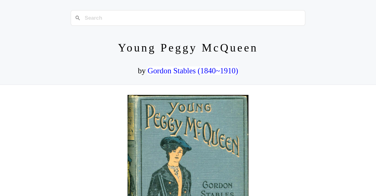 Young Peggy McQueen by Gordon Stables (1840~1910)