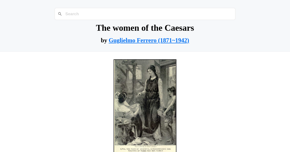 The women of the Caesars by Guglielmo Ferrero (1871-1942)