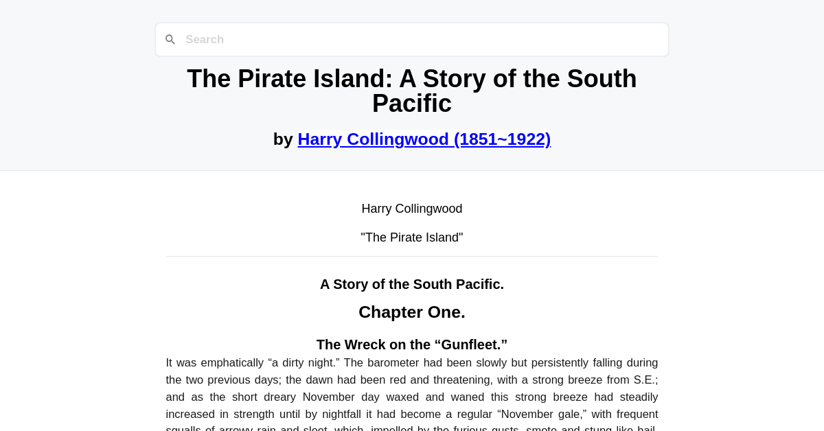 The Pirate Island: A Story of the South Pacific