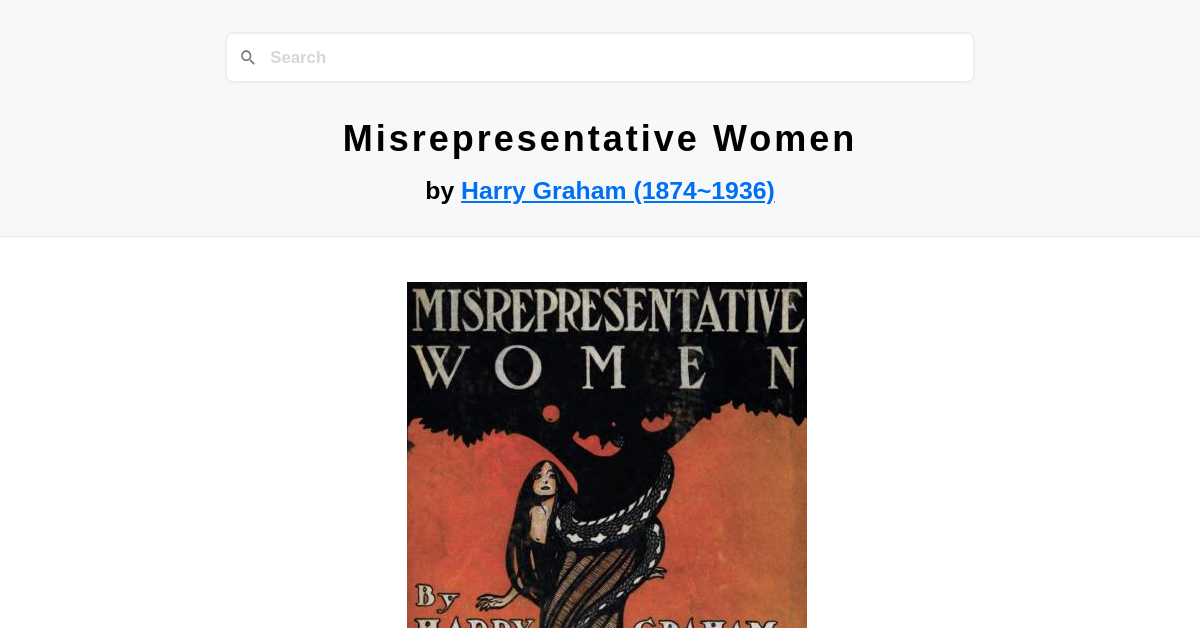 Misrepresentative Women by Harry Graham (1874~1936)
