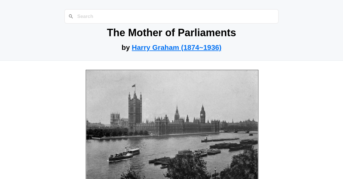 The Mother of Parliaments by Harry Graham (1874~1936)
