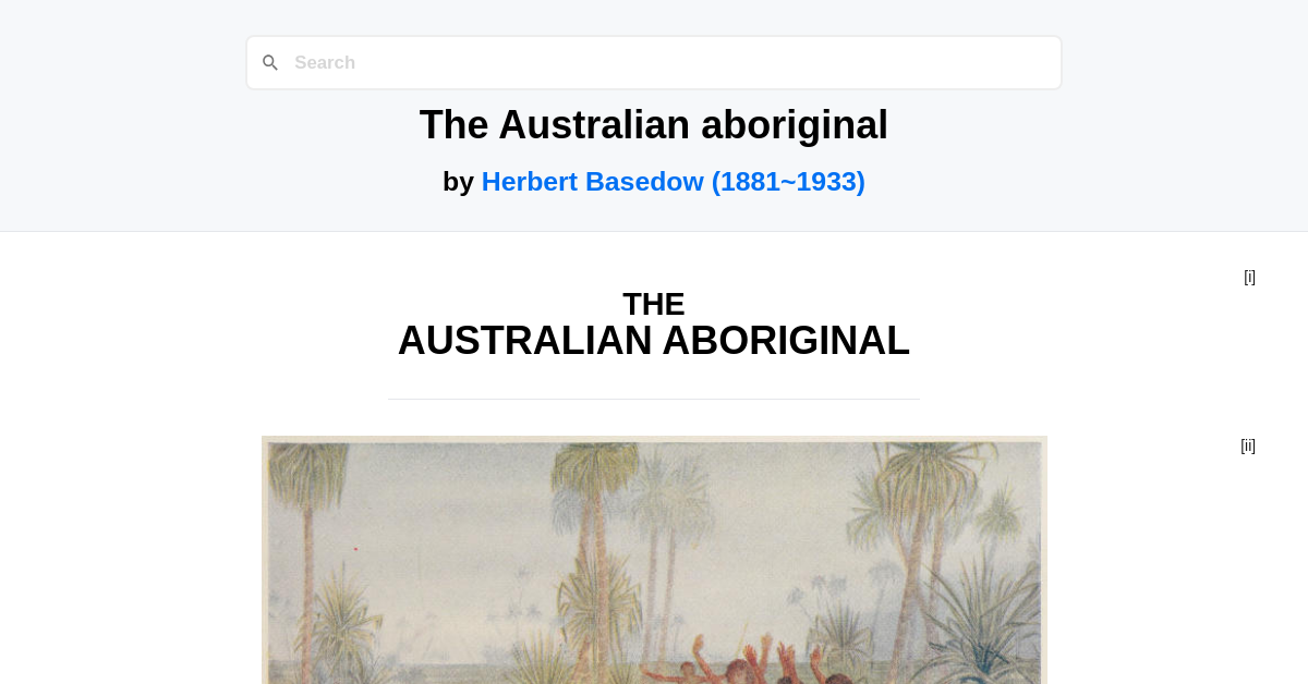 The Australian aboriginal