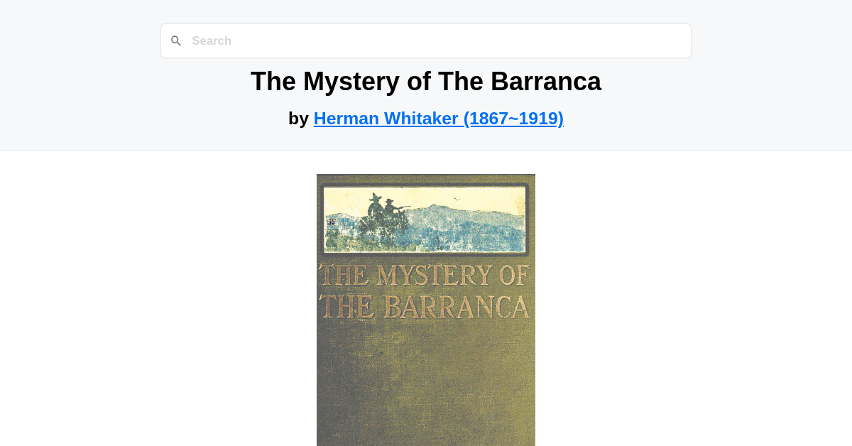 The Mystery of The Barranca
