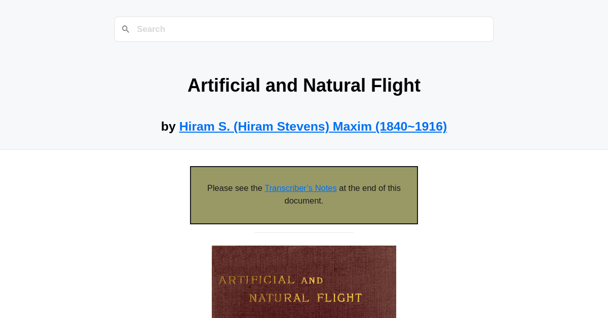 Artificial and Natural Flight
