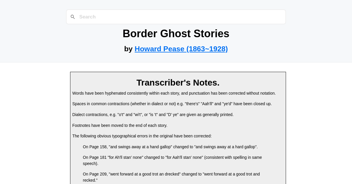 Border Ghost Stories