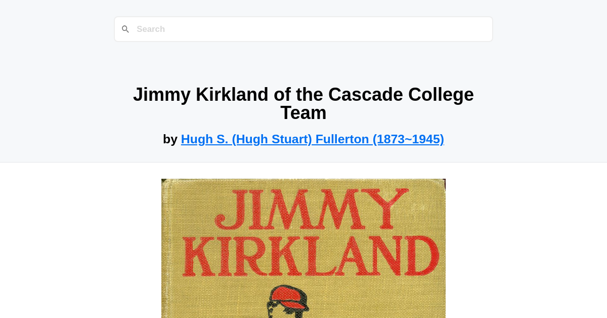 Jimmy Kirkland of the Cascade College Team by Hugh S. (Hugh Stuart ...
