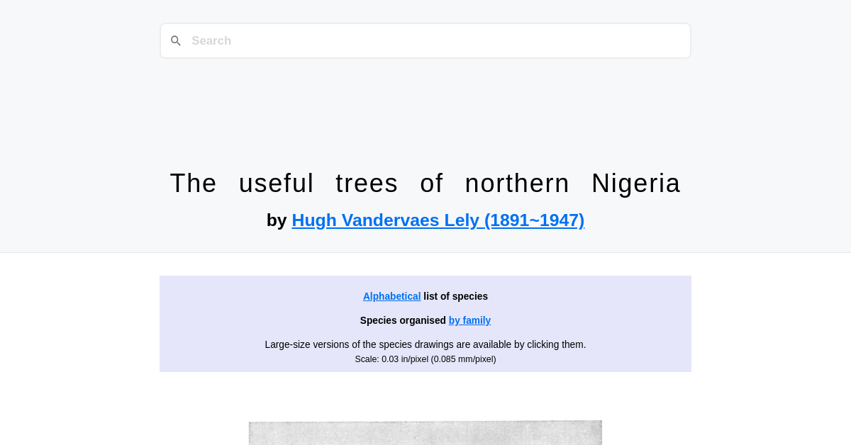 The useful trees of northern Nigeria by Hugh Vandervaes Lely (1891~1947)