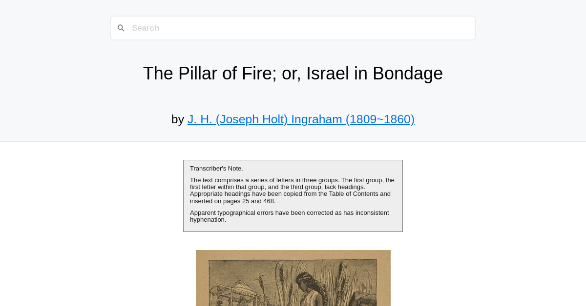 The Pillar of Fire; or, Israel in Bondage by J. H. (Joseph Holt ...