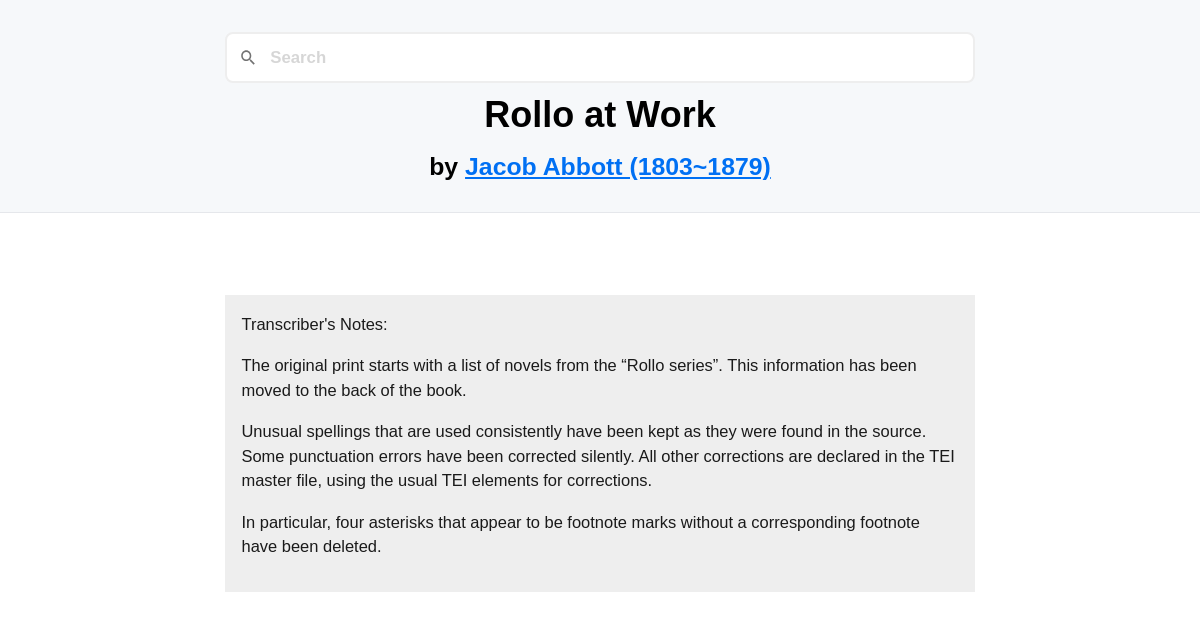 Rollo at Work by Jacob Abbott (1803~1879)