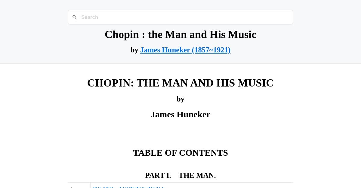 Chopin : the Man and His Music