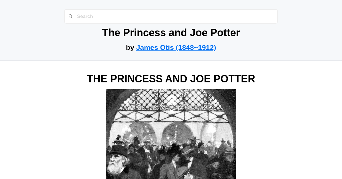 The Princess and Joe Potter by James Otis (1848-1912)
