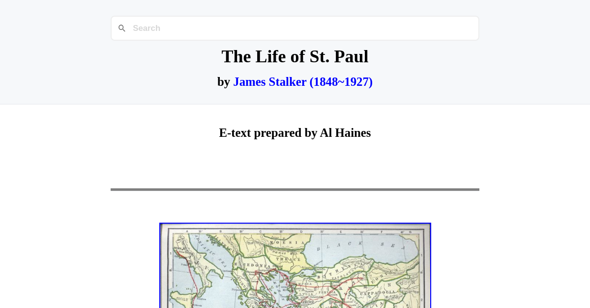 The Life of St. Paul by James Stalker (1848~1927)