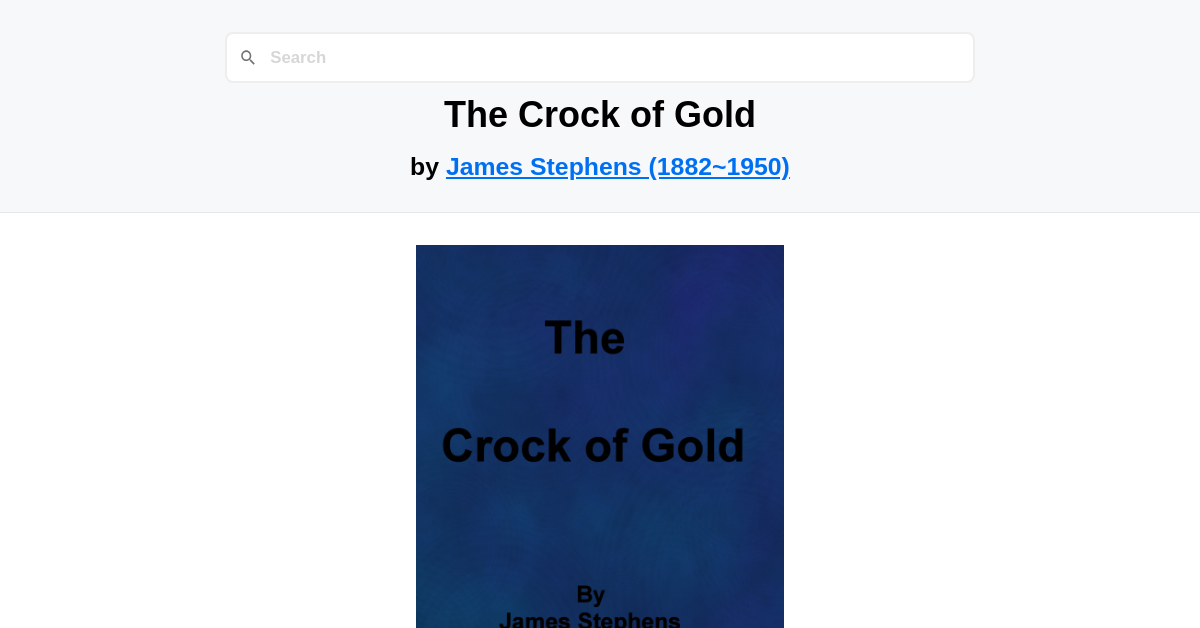 The Crock of Gold by James Stephens (1882-1950)
