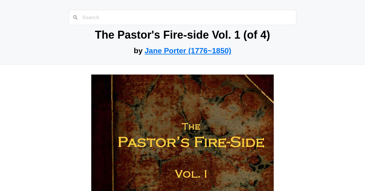 The Pastor's Fire-side Vol. 1 (of 4)