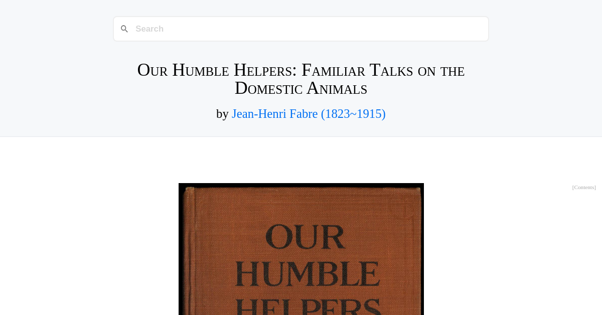 Our Humble Helpers: Familiar Talks on the Domestic Animals by Jean ...
