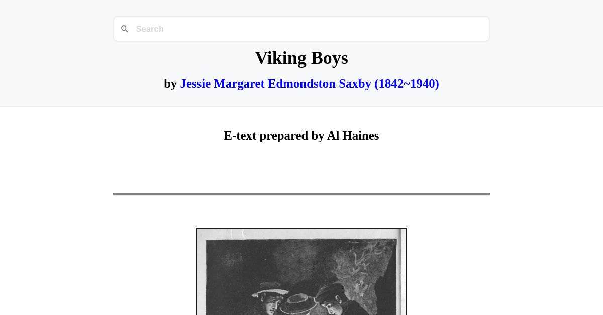 Viking Boys by Jessie Margaret Edmondston Saxby (1842-1940)
