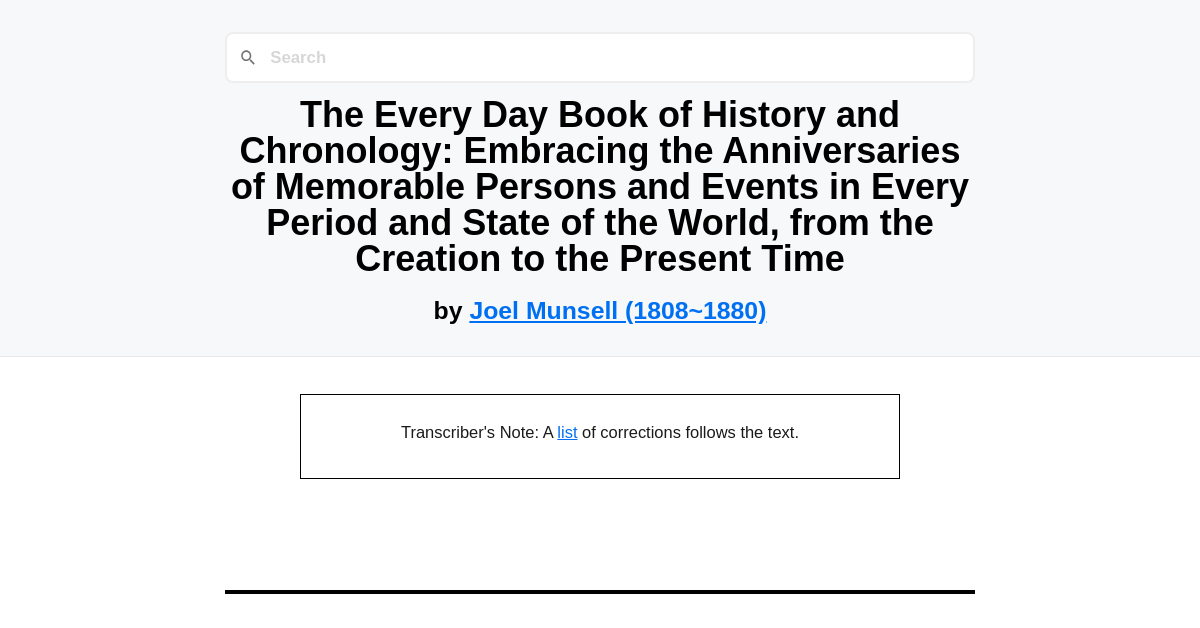 The Every Day Book of History and Chronology: Embracing the ...