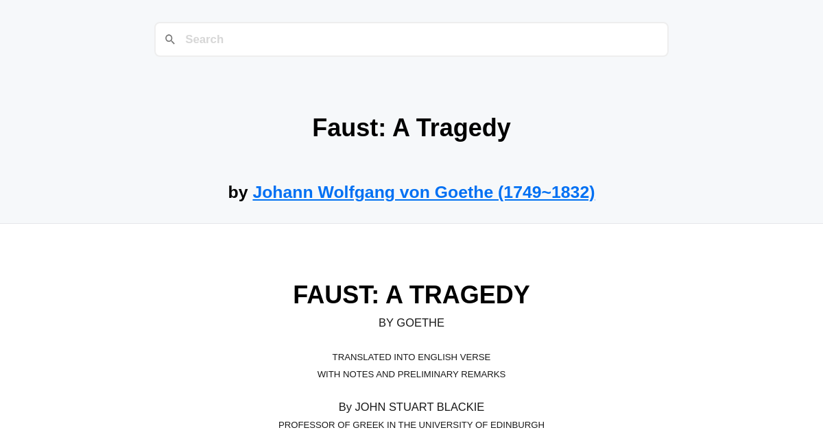 Faust: A Tragedy