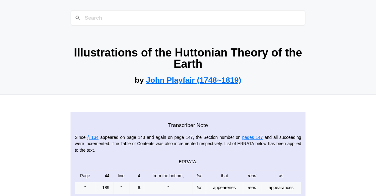 Illustrations of the Huttonian Theory of the Earth by John Playfair ...