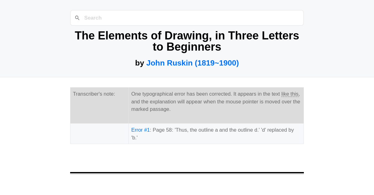 The Elements of Drawing, in Three Letters to Beginners by John Ruskin ...