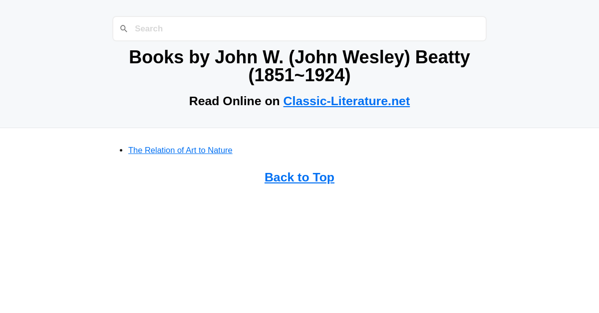 Books by John W. (John Wesley) Beatty (1851~1924) - Read Online on ...