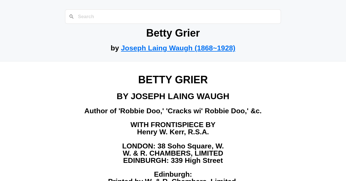 Betty Grier by Joseph Laing Waugh (1868~1928)