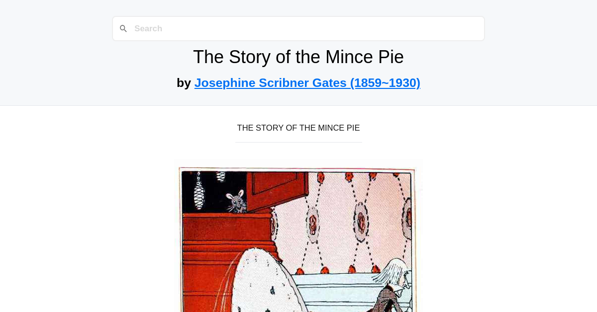 The Story of the Mince Pie by Josephine Scribner Gates (1859~1930)