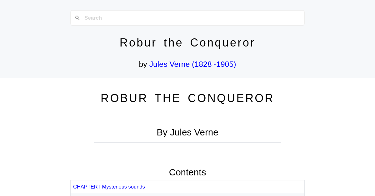 Robur the Conqueror by Jules Verne (1828~1905)