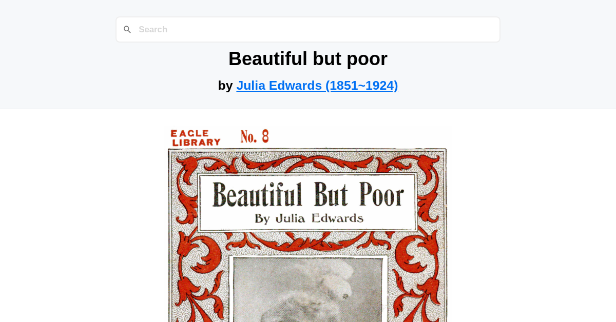 Beautiful but poor by Julia Edwards (1851~1924)