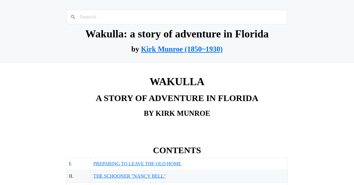 Wakulla: a story of adventure in Florida