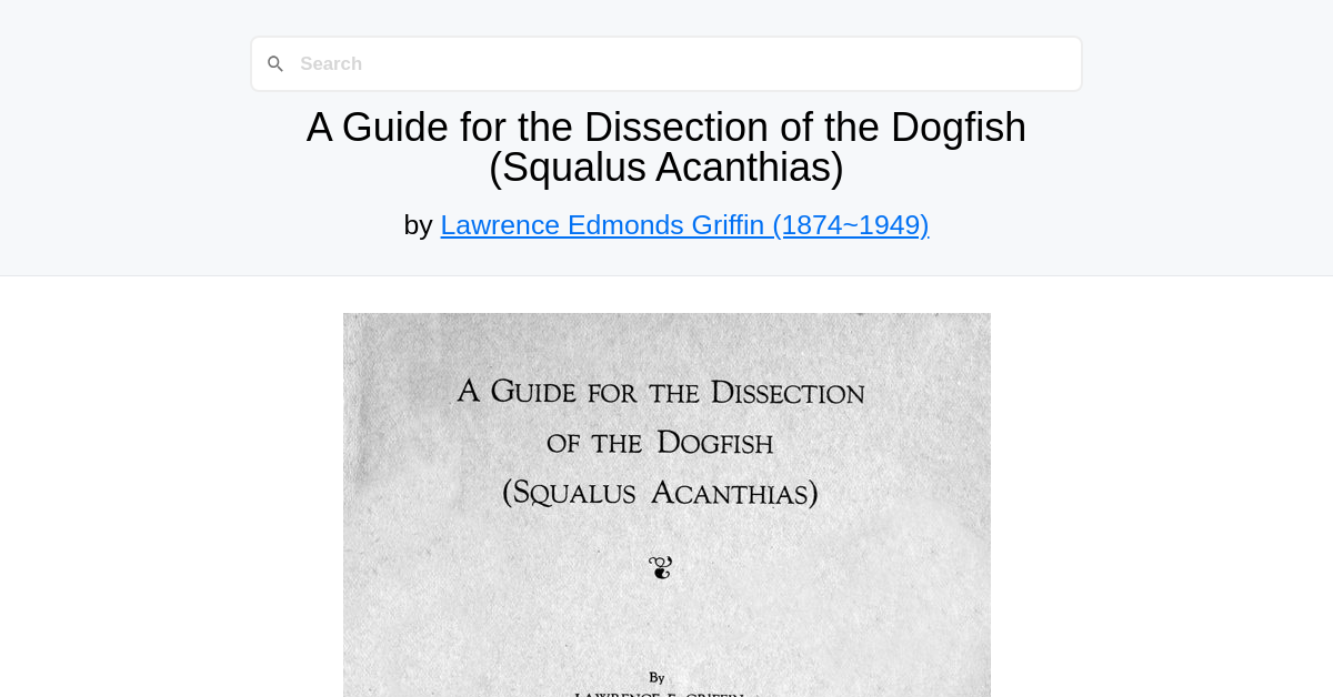 A Guide for the Dissection of the Dogfish (Squalus Acanthias) by ...