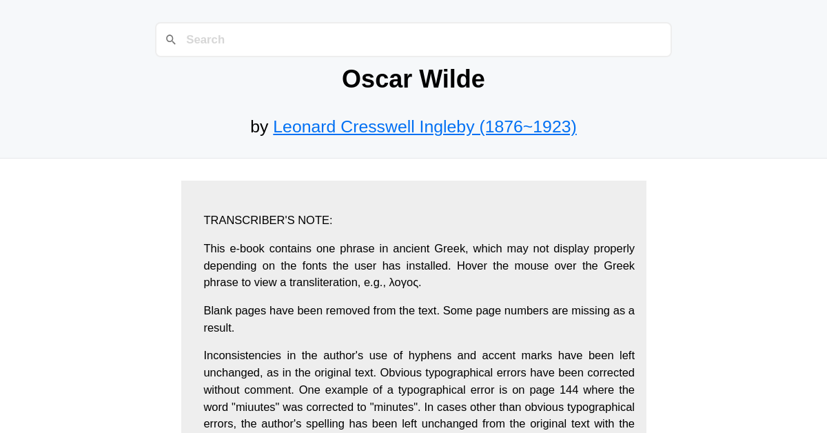 Oscar Wilde