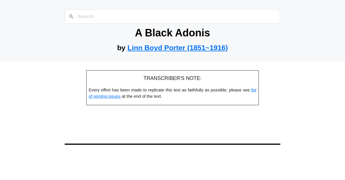 A Black Adonis by Linn Boyd Porter (1851~1916)